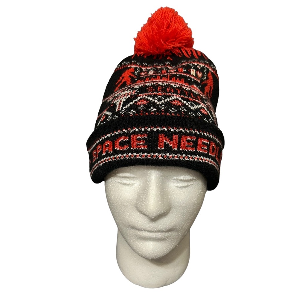 Vintage Seattle Space Needle Souvenir Beanie Hat With… - Gem